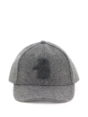 BALLANTYNE Monogram-patch Melton Cap - Grey