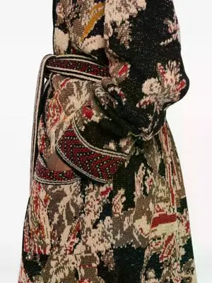 Etro Jacquard-knit Belted Cardigan