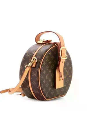 LOUIS VUITTON Petite Boite Chapeau Bag Monogram Canvas Crossbody Bag - Brown