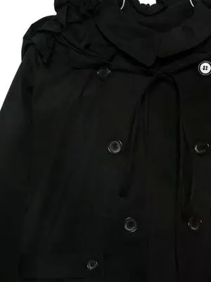 KNWLS Ruffled Hooded Jacket - Black