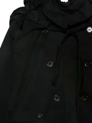 KNWLS Ruffled Hooded Jacket - Black