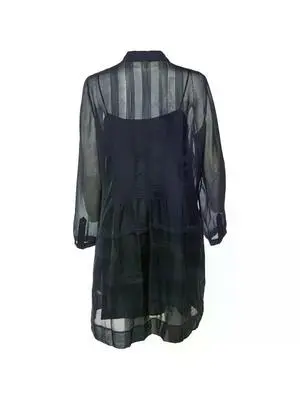 Burberry Pintucked Silk Midi Dress