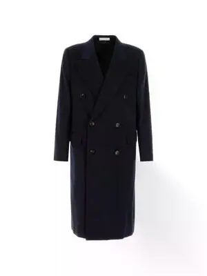 UMIT BENAN Double-breasted Cashmere Coat - Blue