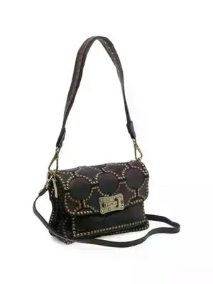 CAMPOMAGGI Agnese Stud-embellished Leather Shoulder Bag