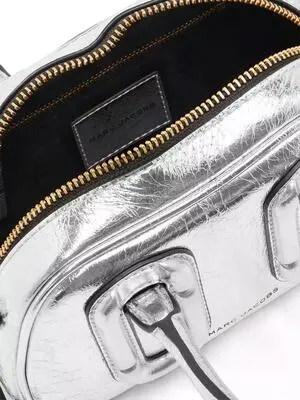 Marc Jacobs Babe Mini Top-handle In Metallic Leather - Silver