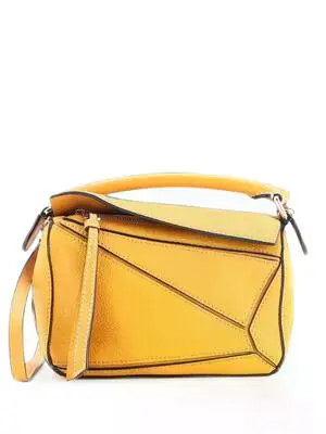 Loewe Puzzle Bag Leather Mini Crossbody Bag - Yellow