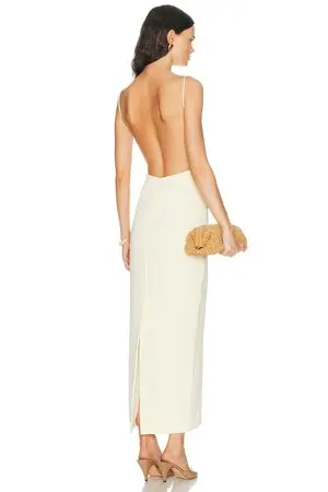 EAVES X Blake Evin Dani Polished Crepe Maxi Dress
