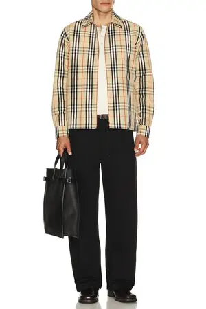 Burberry Ollie Zip Shirt In Beige