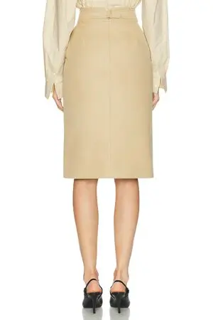 Carolina Herrera Twill Pencil Skirt