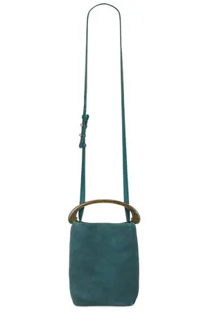 Dries Van Noten Small Resin Handle Small Crossbody Bag In Teal - Turquoise