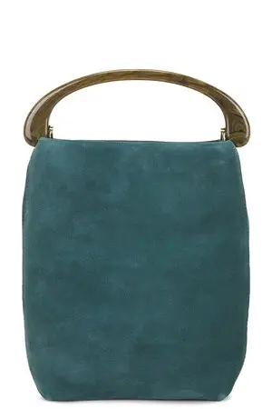 Dries Van Noten Small Resin Handle Small Crossbody Bag In Teal