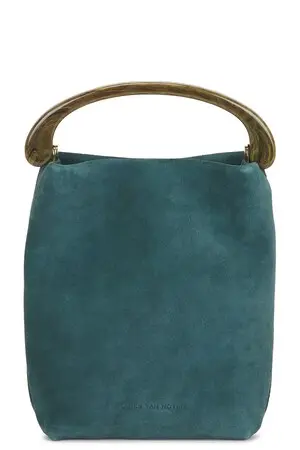 Dries Van Noten Small Resin Handle Small Crossbody Bag In Teal