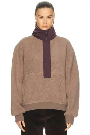ENTIRE STUDIOS System Fleece Pullover Sweatshirt - Brown