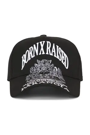 BORN X RAISED Paranoia Crest Baseball Cap - Black