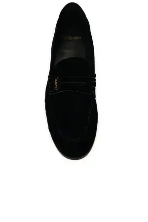 Saint Laurent Le Loafer Supple Pin In Black
