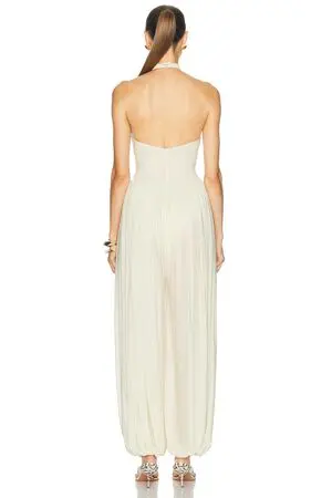 MAYGEL CORONEL Solenne Halter Jumpsuit - Antique