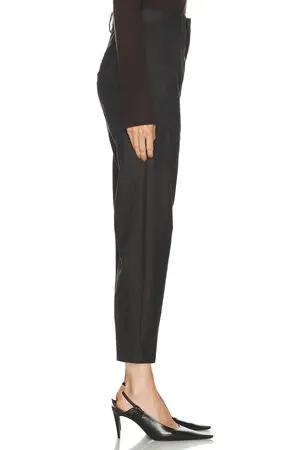 NILI LOTAN Shon Wool Pant In Brown