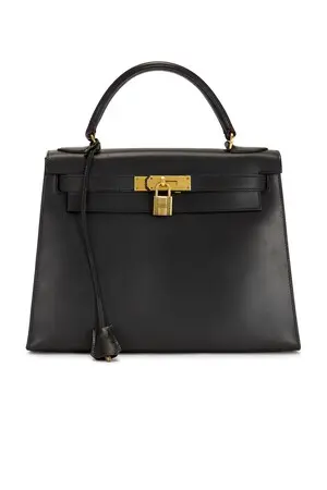 Hermès 1976 Box Kelly 28 Handbag In Black