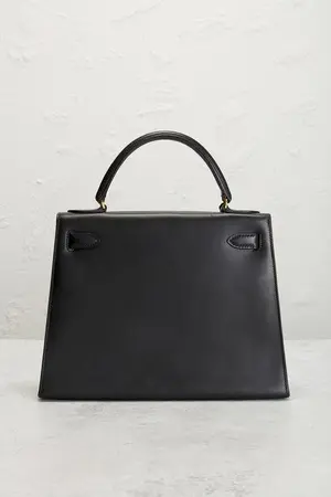 Hermès 1976 Box Kelly 28 Handbag In Black