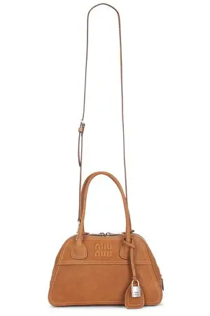 Miu Miu Vivant Bag In Brown - Caramel