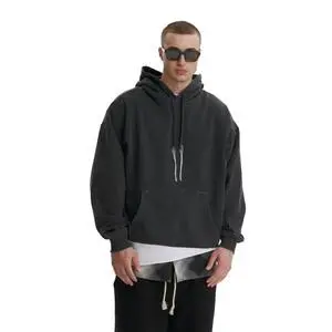 MYSIMPLICATED Oversized Three Layered Distressed Hoodie Vtwo - Grey