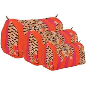CYC Tibetan Tiger Three-piece Travel Set - Orange/pink