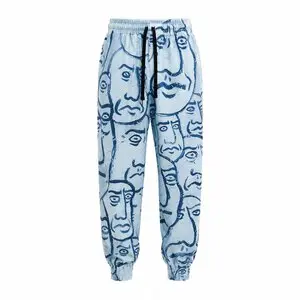 MYSIMPLICATED Trousers In With Faces Design Recycled Fabric