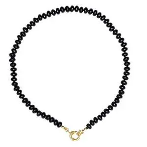 CHRISTINA GREENE Sweet Stone Beaded Knotted Necklace - Black