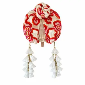 JULIA CLANCEY Edith Silk Chacha Olympia Reversible Turban