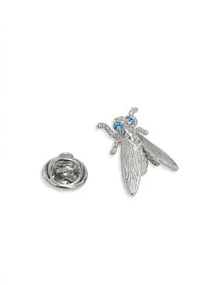 GRESHAM BLAKE Fly Lapel Pin - Silver