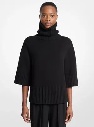 Michael Kors Cashmere Funnel-neck Sweater - Black