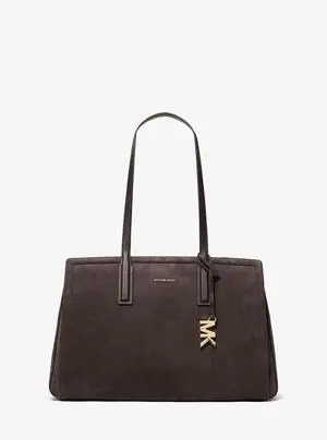 Michael Kors Laila Medium Suede Tote Bag