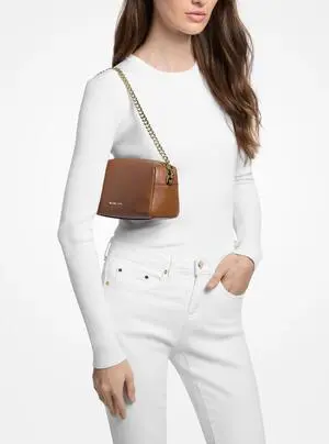 Michael Kors Bryant Small Pebbled Leather Crossbody Bag - Brown