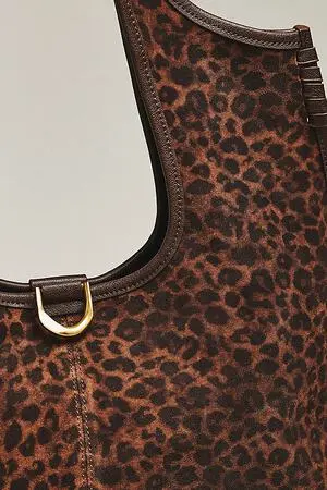 Dolce Vita Pava Suede Hobo Bag - Leopard