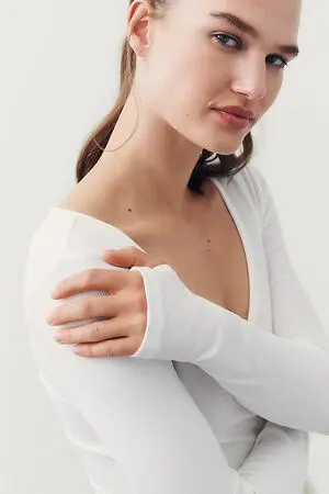 Daily Practice Surplice Wrap-front Top - White