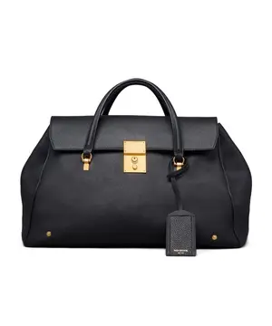 Thom Browne Mr. Thom Leather Holdall - Black