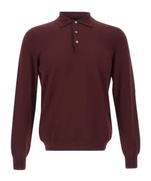 GRAN SASSO Fine-knit Polo Shirt - Red