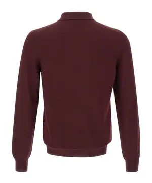 GRAN SASSO Fine-knit Polo Shirt - Red