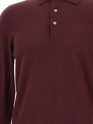 GRAN SASSO Fine-knit Polo Shirt - Red