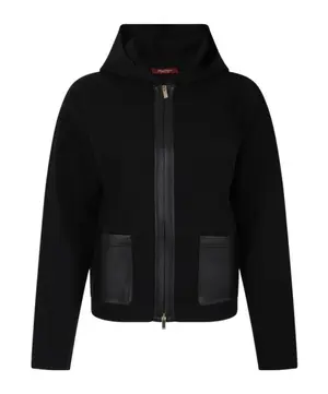Max Mara Colimbo Hooded Zip Sweater - Black