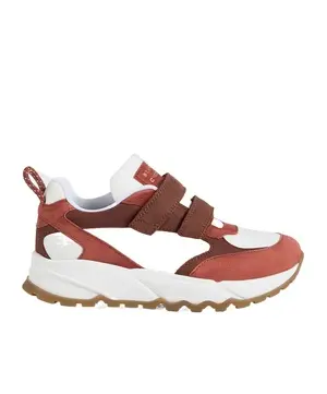 Brunello Cucinelli Techno Cotton, Nubuck And Nappa-effect Calfskin Sneakers With Straps - Red