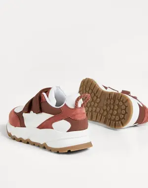 Brunello Cucinelli Techno Cotton, Nubuck And Nappa-effect Calfskin Sneakers With Straps