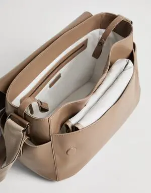 Brunello Cucinelli Logo-debossed Leather Changing Bag