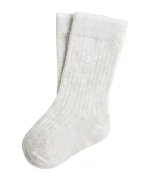 Brunello Cucinelli Ribbed Socks - Light Gray