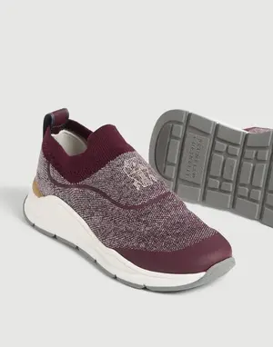 Brunello Cucinelli Techno Cotton Knit Runners With Heat-bonded Details