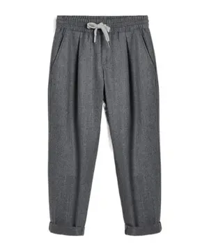 Brunello Cucinelli Drawstring-waist Trousers - Medium Gray