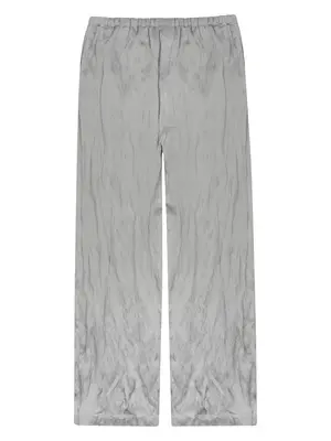 ALYSI Crinkled Wide-leg Pants - Grey