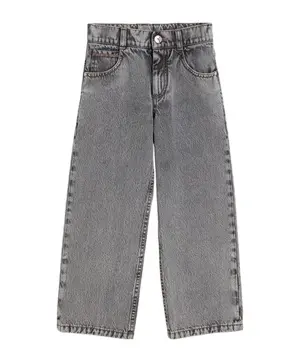 Brunello Cucinelli Classic Denim Straight Trousers With Monili - Grey