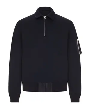 Sacai Long-sleeved Half-zip Sweatshirt