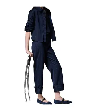 Liu Jo Pinstripe Cigarette Trousers